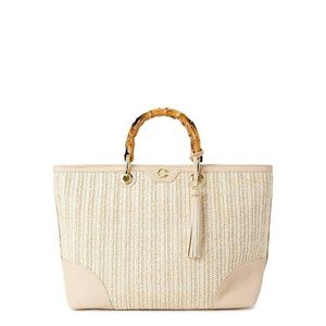 C. Wonder | Bags | C Wonder Womens Adult Skye Straw Bamboo Handle ...